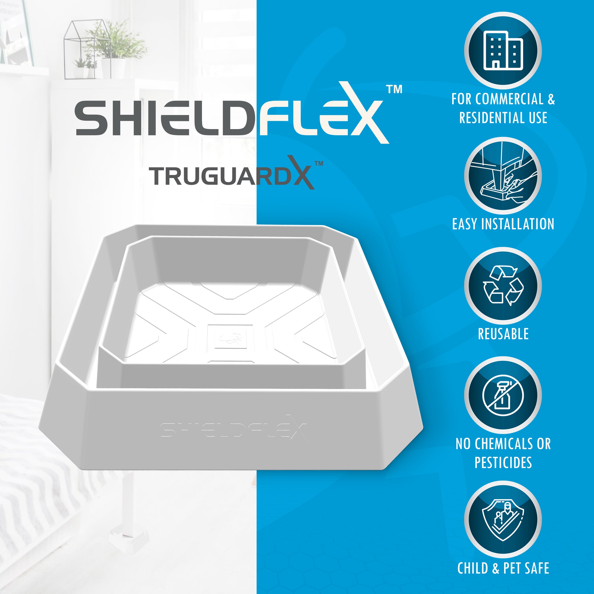 TruGuard X™ Bed Bug Interceptors — (12 Pack) – ShieldFlex